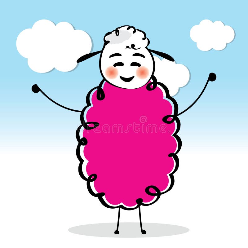 Happy sheep stock vector. Illustration of animal, sacrifices - 59740122