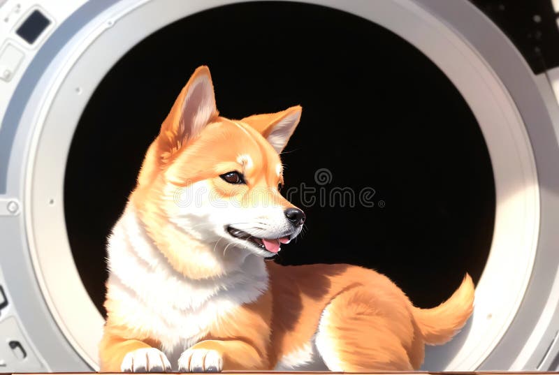 Happy Shiba Inu Dog in Space Stock Photo - Image of planets, discovery ...
