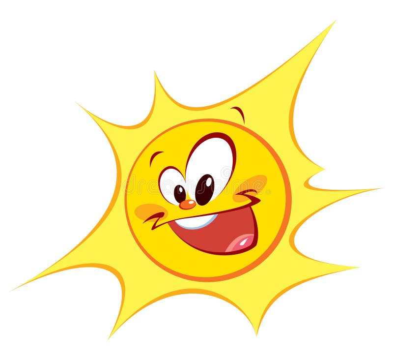 Happy Sun (coloured Outlines) Stock Vector - Illustration of character ...