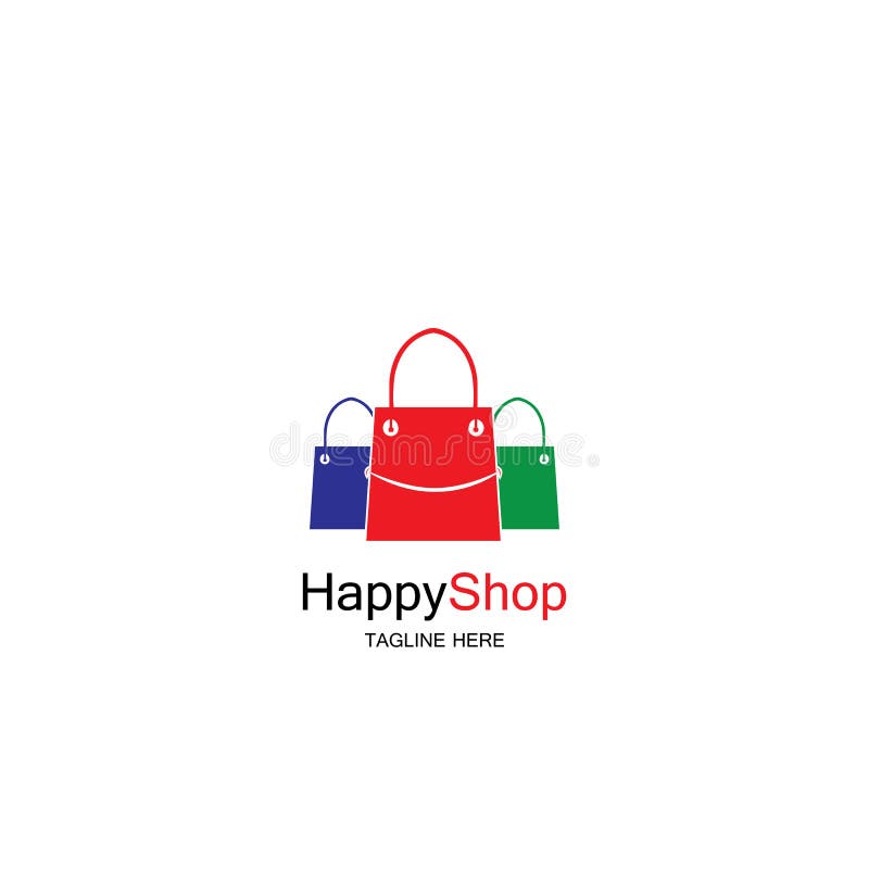 Happy Shop Logo Design Template Stock Vector - Illustration of store ...