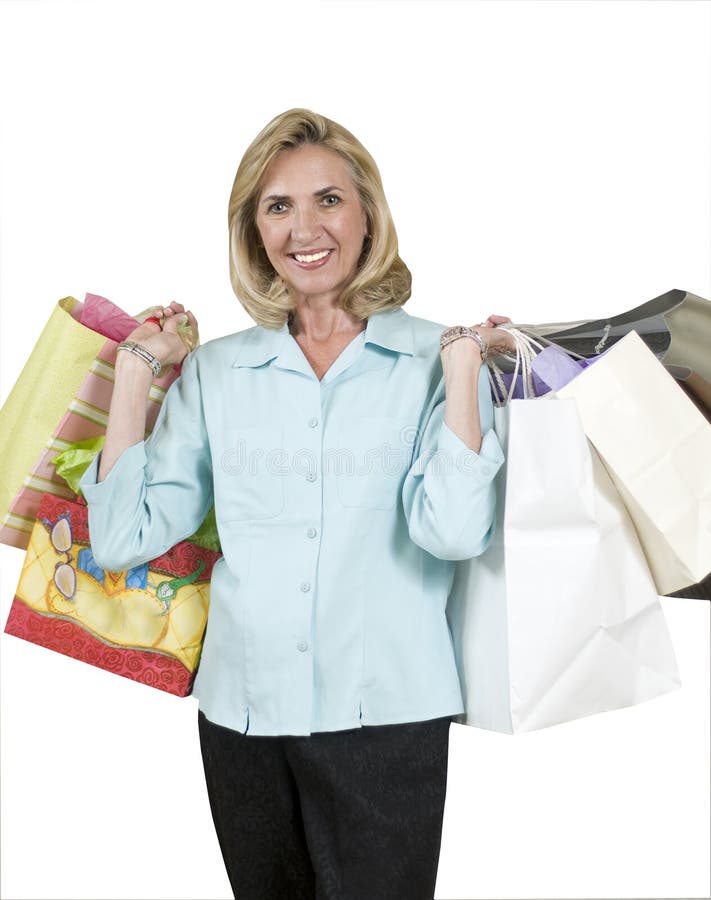Happy shopper stock image. Image of bags, mall, travel - 5046057
