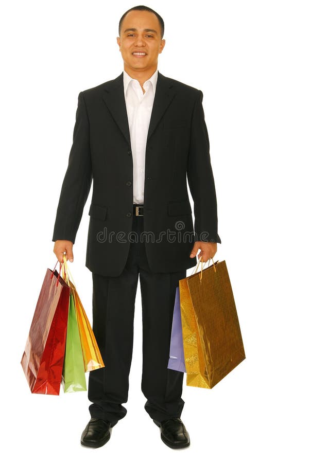 Happy Shopper stock image. Image of gift, present, lifestyle - 5643663
