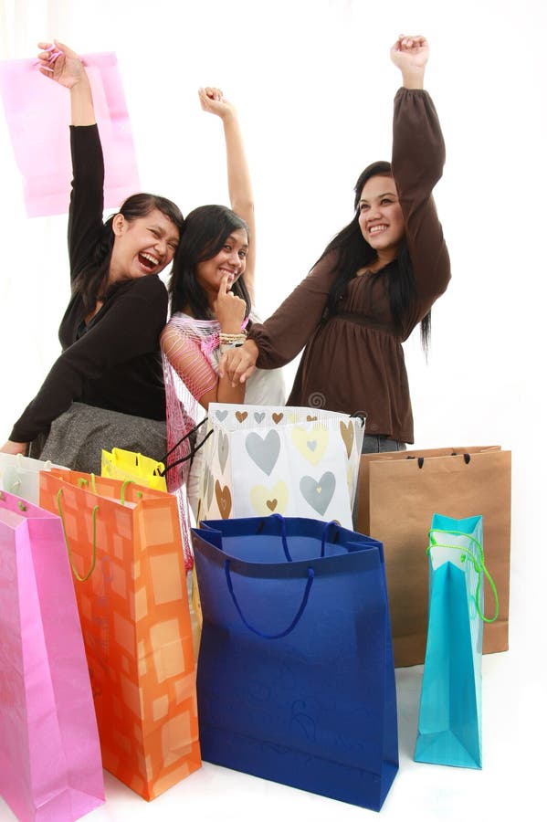 Happy shopping stock image. Image of smile, spend, portrait - 16799103