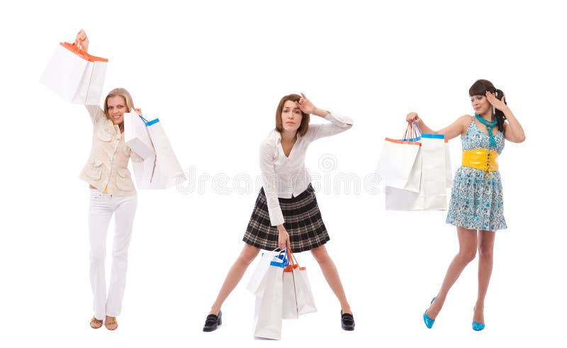 Happy at shopping stock image. Image of beauty, customer - 5267977
