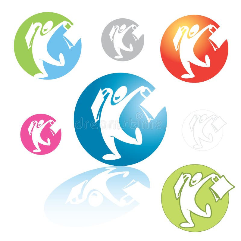 Happy shopping symbol stock vector. Illustration of blue - 26872120