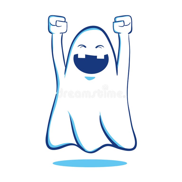 HAppy Shouting Ghost stock vector. Illustration of halloween - 45081413