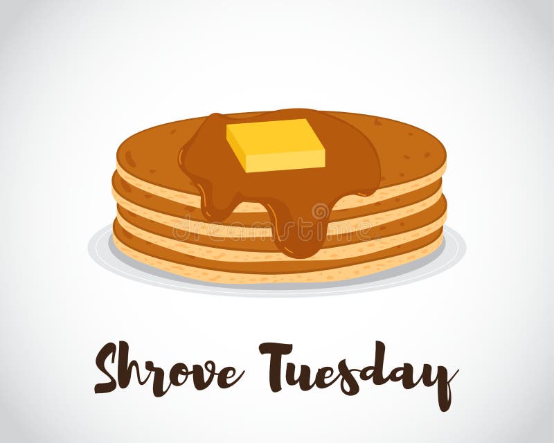 Happy Shrove Tuesday, Pancake Day Vector Illustration Stock Vector ...