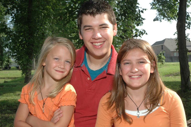 Happy siblings stock image. Image of siblings, teenager - 2828853