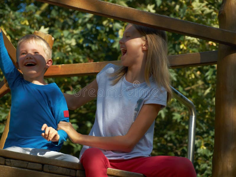 Happy siblings stock image. Image of brother, together - 56639201