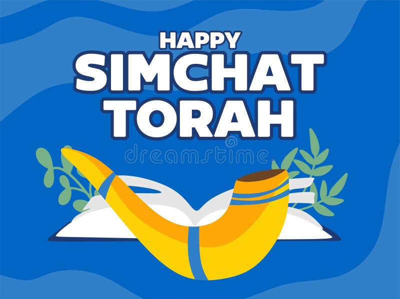 Happy Simchat Torah Day To the Jewish People Stock Vector ...