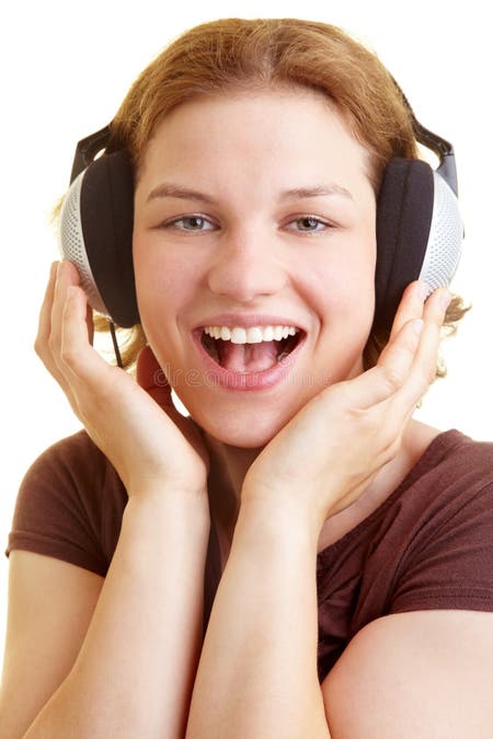 Happy singer stock image. Image of cutout, karaoke, relaxation - 10412177