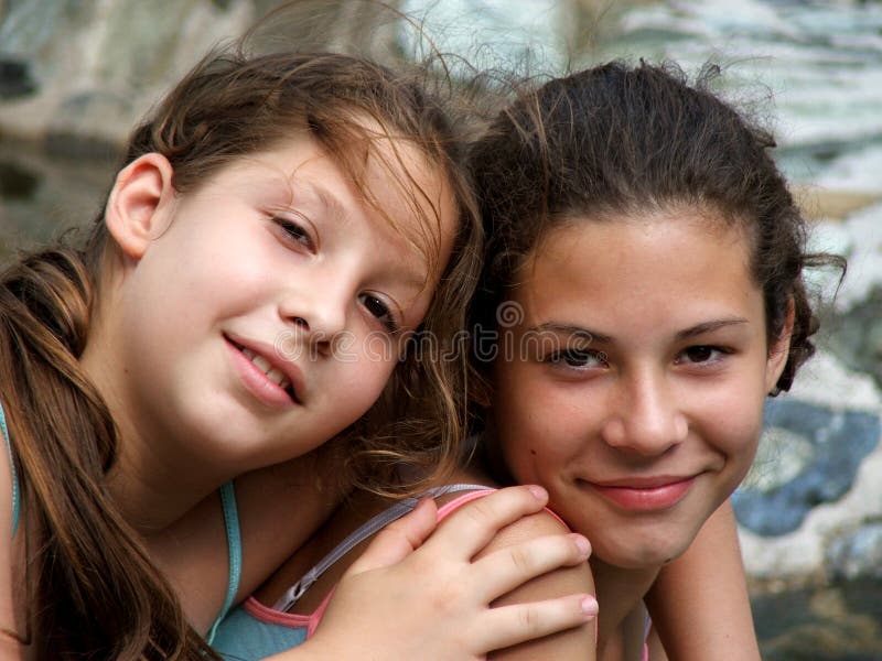 Happy Sisters stock image. Image of female, laughing - 12901505