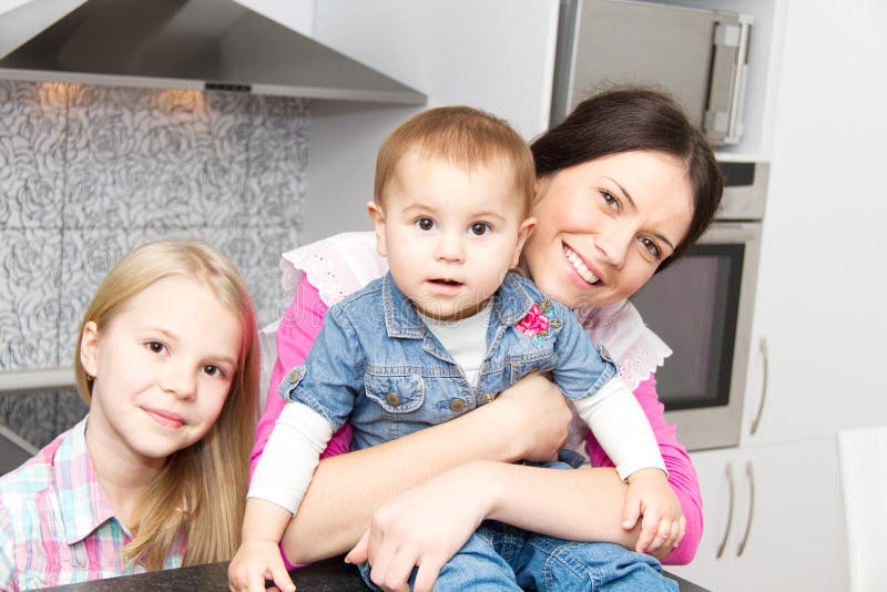 Happy Sisters Cooking in the Kitchen Stock Image - Image of company ...