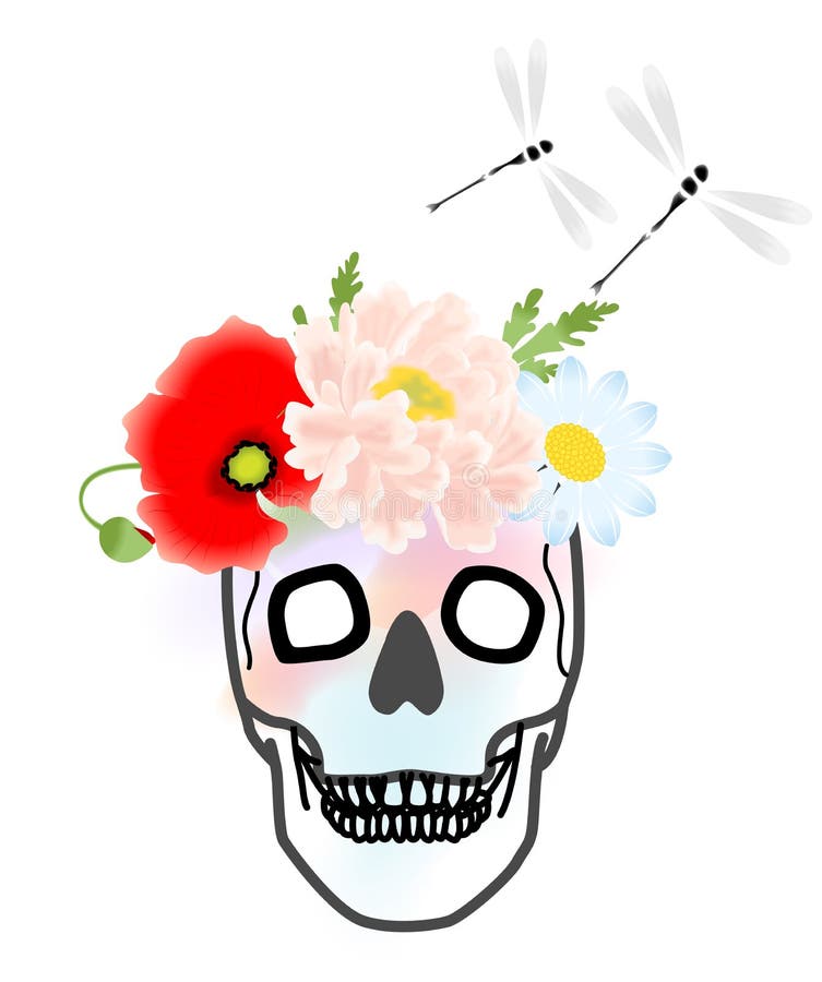 The happy skull 2 stock vector. Illustration of ornament - 226506139