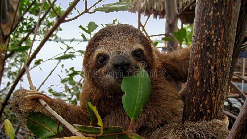 Happy sloth stock photo. Image of tree, moving, animal - 49063562