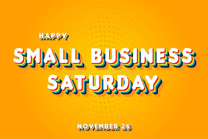 Happy Small Business Saturday, November 26. Calendar of November Retro ...