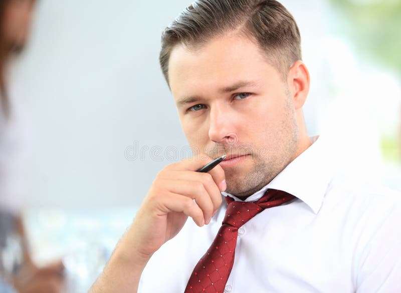 Happy smart business man stock photo. Image of success - 26416700