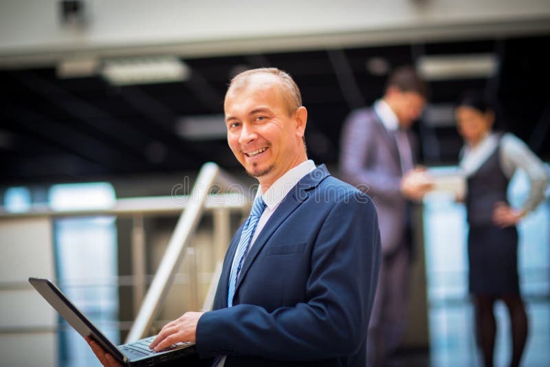 Happy smart business man stock image. Image of employee - 49105295