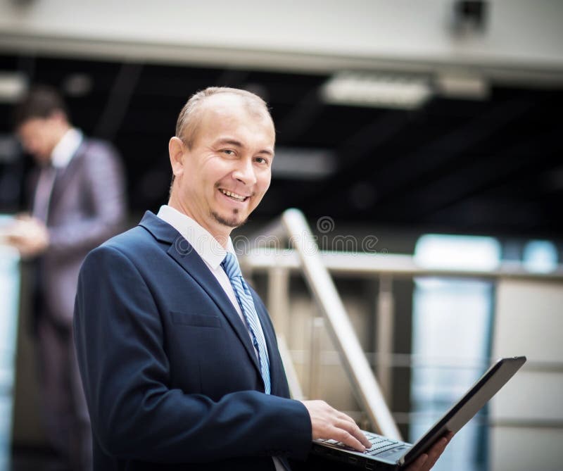 Happy Smart Business Man with Team Mates Discussing the Background ...