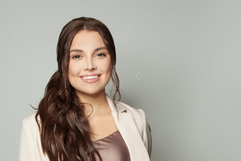 Happy Smart Successful Businesswoman Portrait Stock Photo - Image of ...