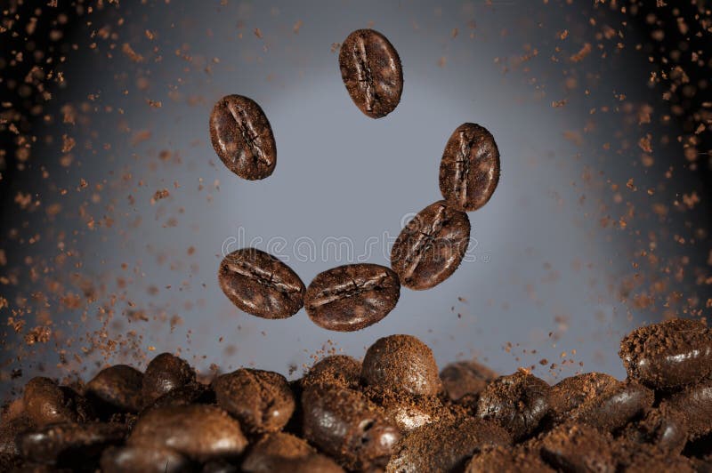 Happy smile coffe beans stock photo. Image of coffe, flour - 71310480