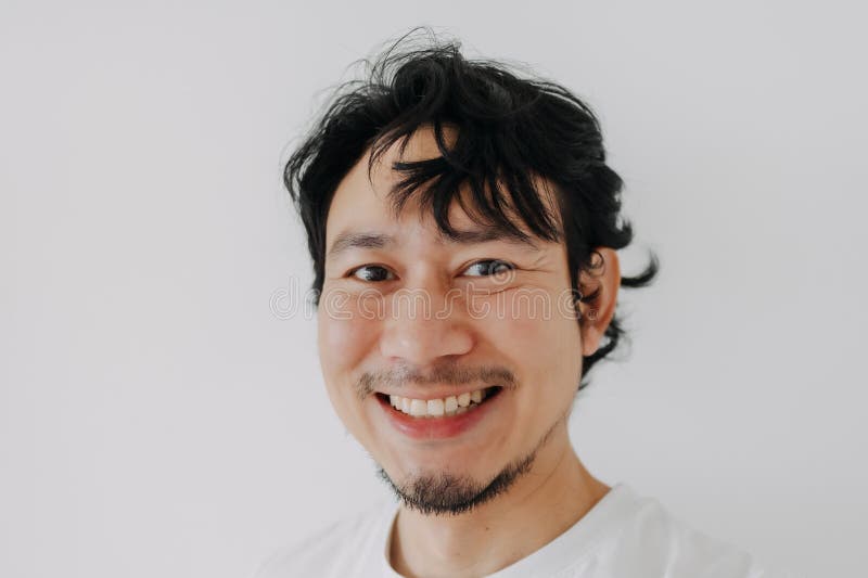 Happy Smile Face Man Taking Selfie of Himself Isolate on White ...