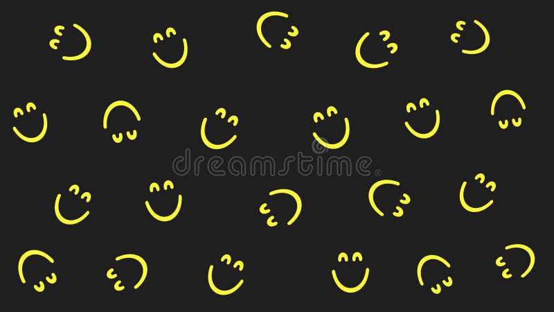 Happy Smile Icons Pattern Animated Background. Stock Video - Video of ...