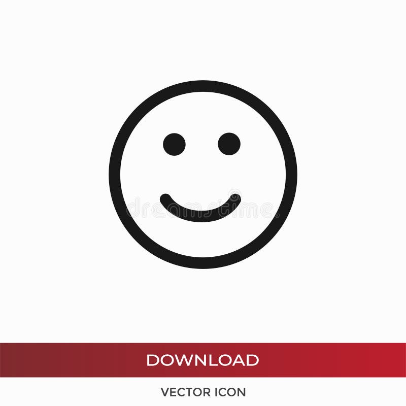 Happy Smile Vector Icon in Modern Design Style for Web Site and Mobile ...
