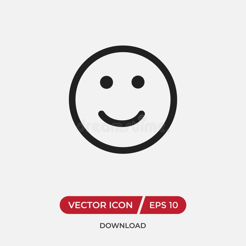 Happy Smile Vector Icon in Modern Design Style for Web Site and Mobile ...