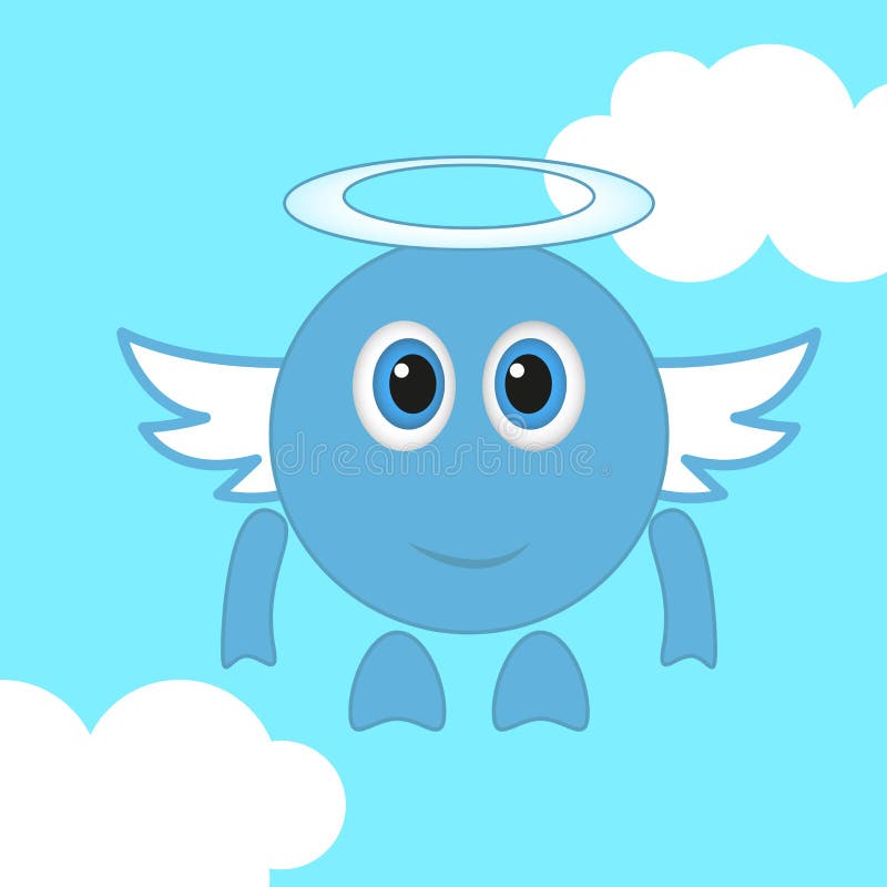 Happy Smile with Wings. Vector Stock Vector - Illustration of ...