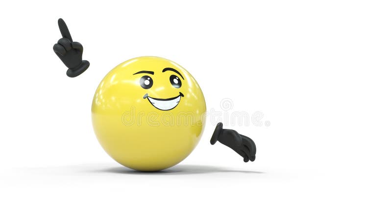 Smiley 3d Character, Winner Stock Illustration - Illustration of look ...