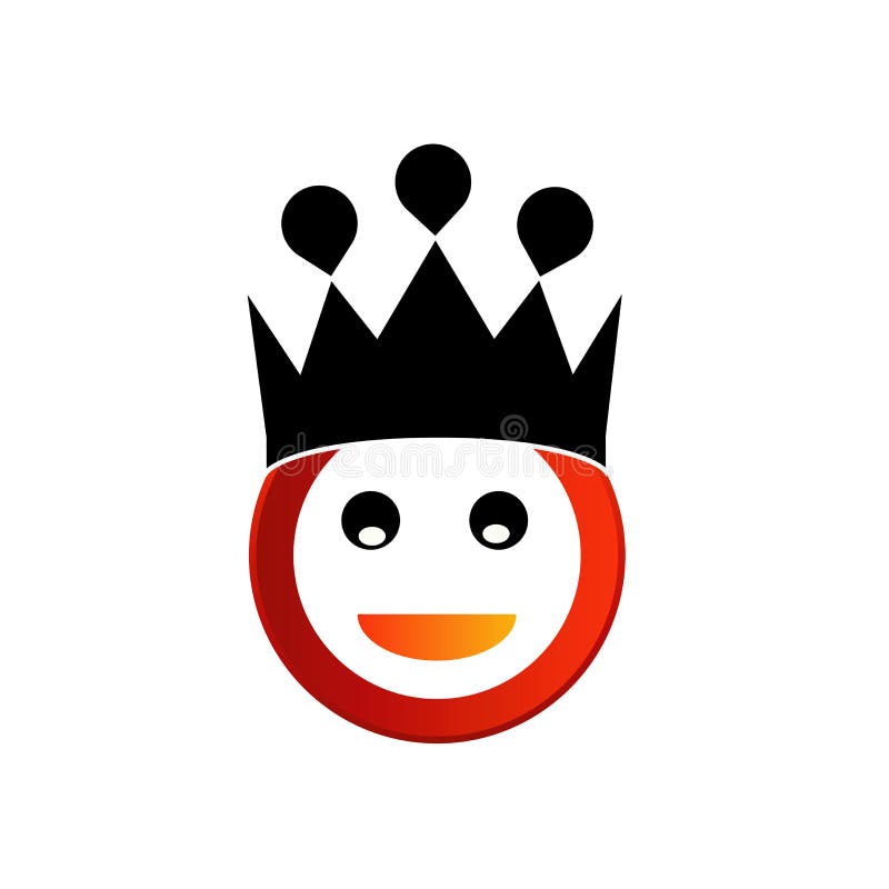 Happy smiley with crown stock illustration. Illustration of concept ...