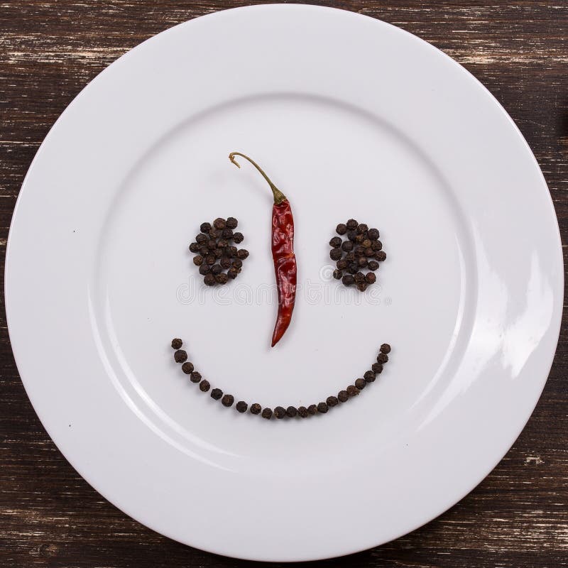 Happy Smiley Face on Dish Plate Stock Image - Image of happiness ...