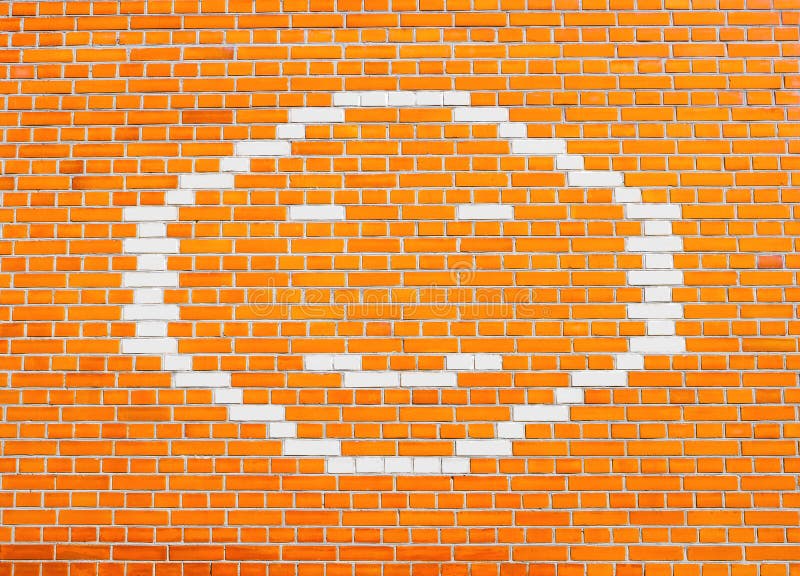 Happy Smiley Face on Orange Brick Wall Stock Illustration ...