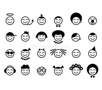 Happy smileys face stock vector. Illustration of black - 16666168
