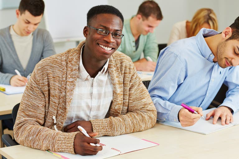 Happy Smiling African Student Stock Photo - Image of apply, portrait ...