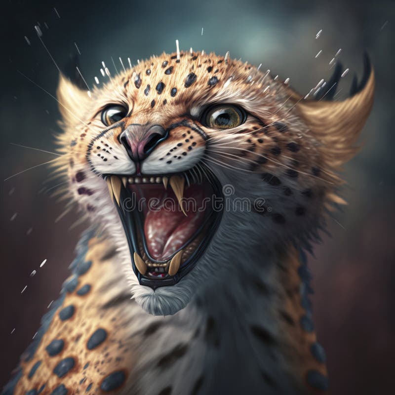 A Happy Smiling Leopard Illustration Stock Illustration - Illustration ...