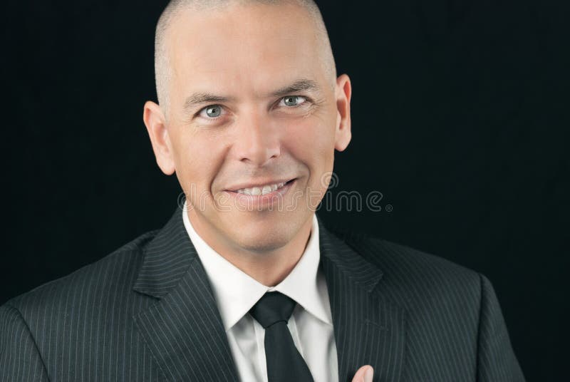 Happy Smiling Bald Man stock image. Image of buddhist - 39880509