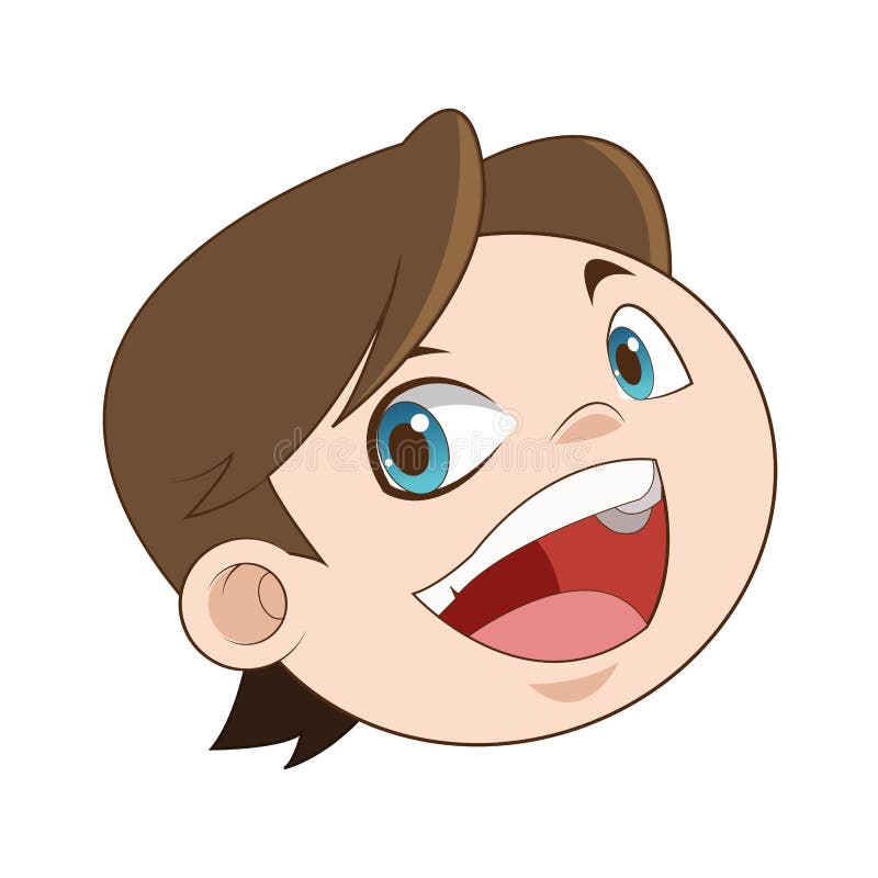 Happy smiling boy icon stock illustration. Illustration of lifestyle ...