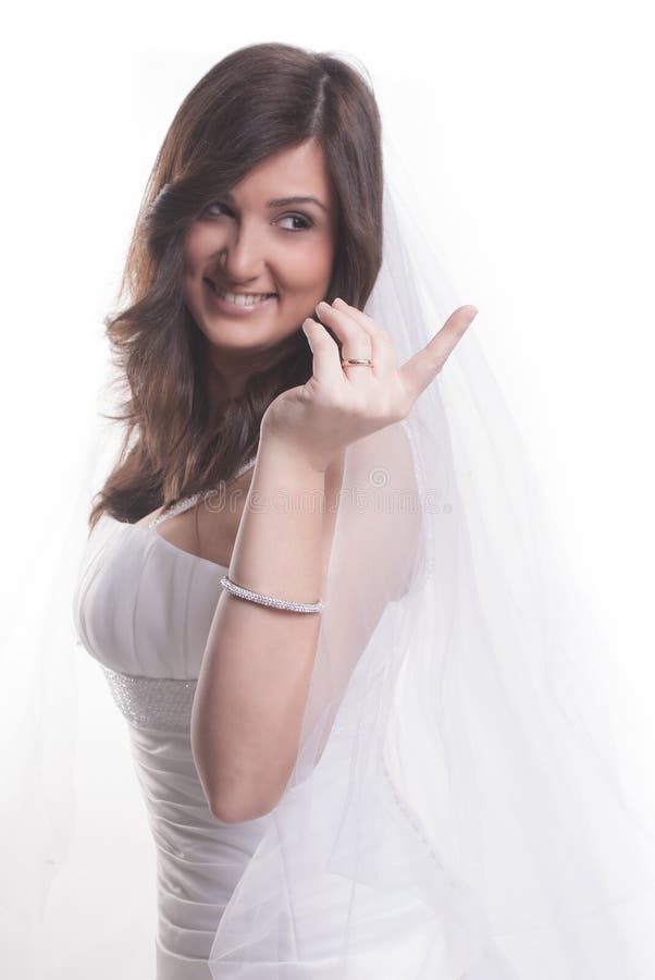 Happy smiling bride stock image. Image of bridal, fashion - 31921057