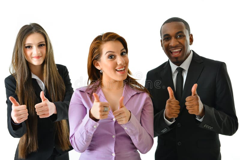 Happy Smiling Business Team Stock Image - Image of success, white: 30772841