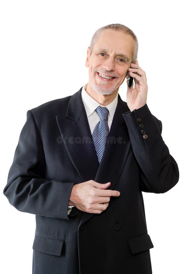 Amicable Man on Phone stock photo. Image of call, business - 35265892