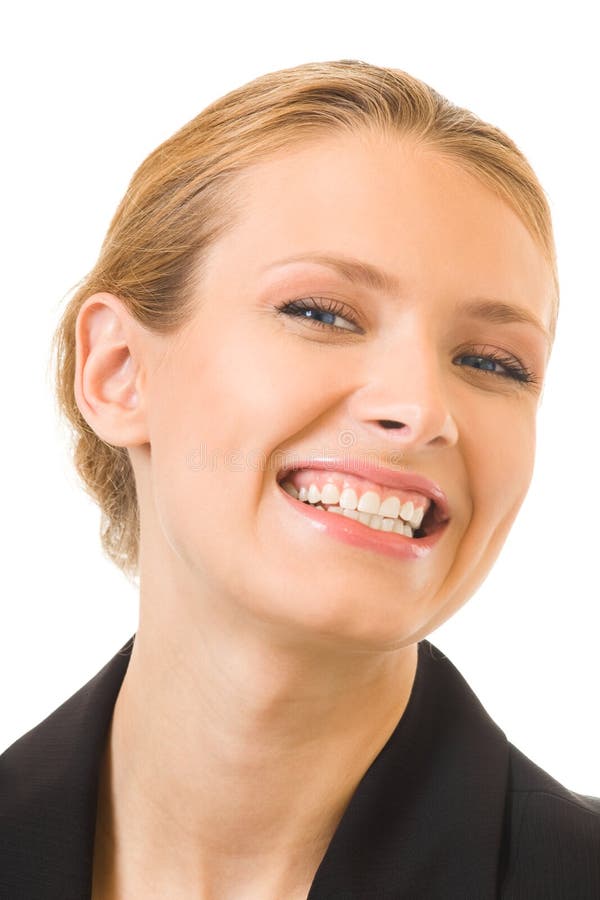 Happy Smiling Businesswoman Stock Photo - Image of person, smiling: 7298442