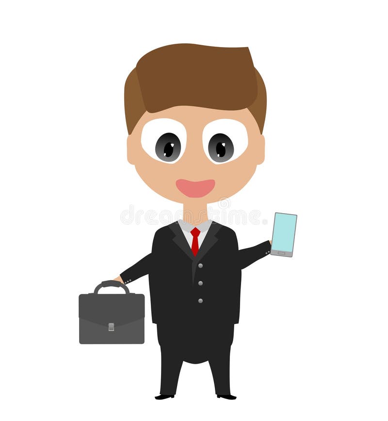 Chibi businessman vector stock vector. Illustration of business - 34437193