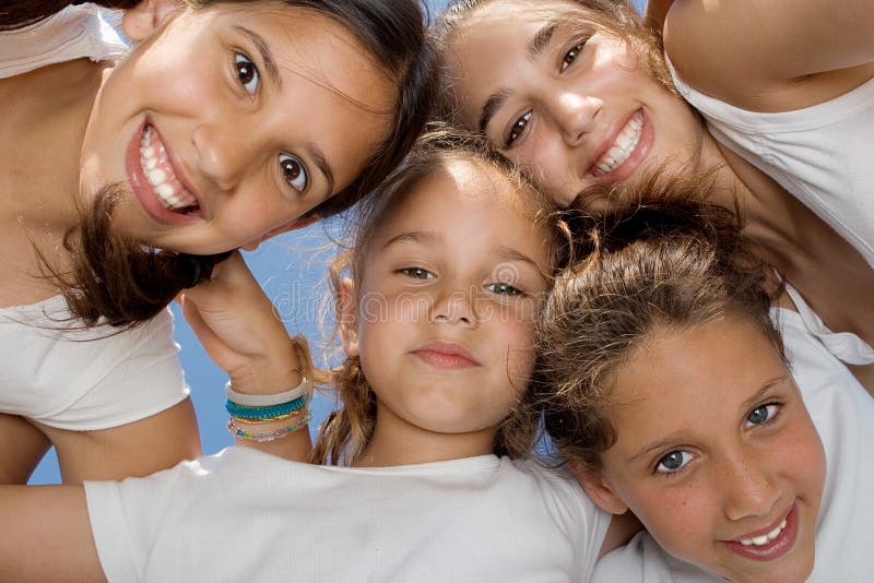 Happy smiling children stock image. Image of group, looking - 5558643