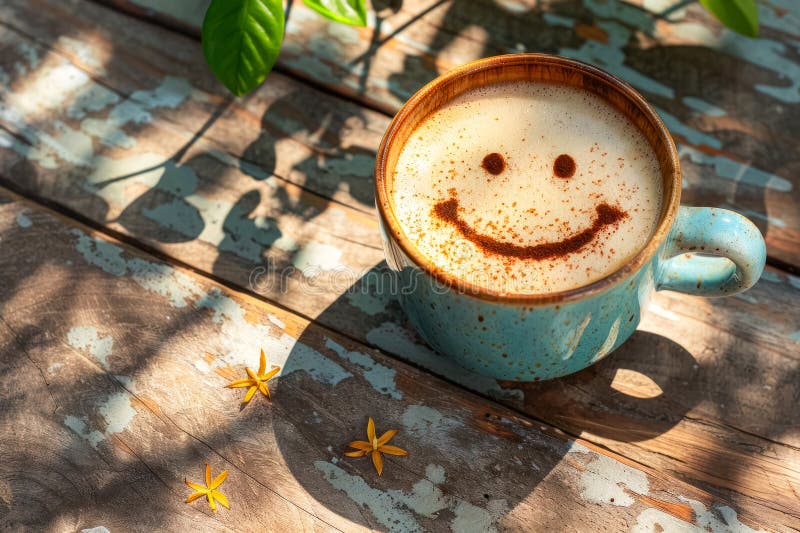 Happy Smiling Coffee Cup for a Good Morning Stock Image - Image of ...