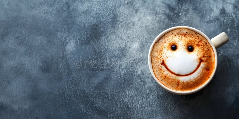 Happy Smiling Coffee Cup for a Good Morning Stock Photo - Image of ...