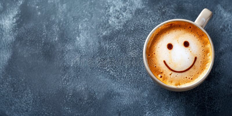 Happy Smiling Coffee Cup for a Good Morning Stock Photo - Image of ...