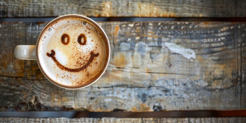 Happy Smiling Coffee Cup for a Good Morning Stock Photo - Image of ...