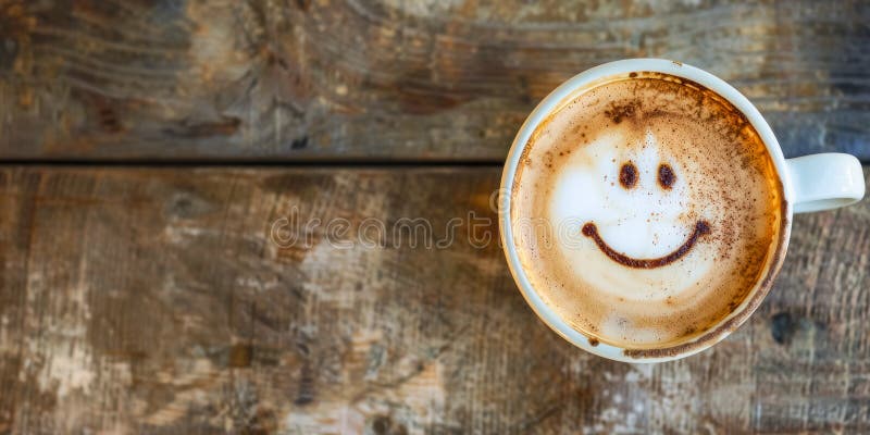 Happy Smiling Coffee Cup for a Good Morning Stock Image - Image of ...